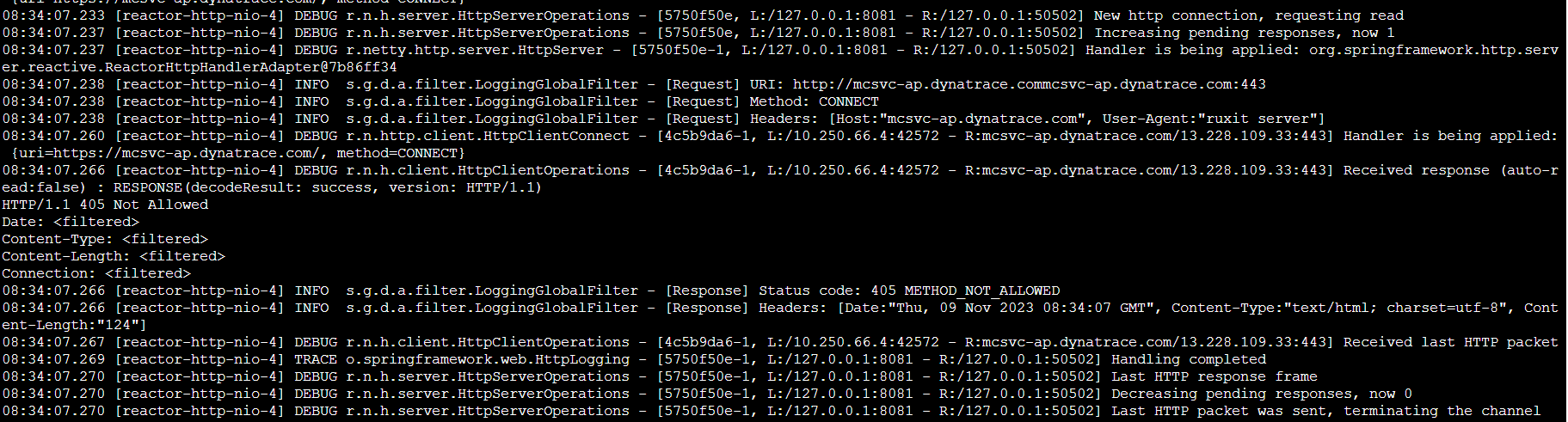 Solved Dynatrace Managed Settings Internet Proxy 405 Not Allowed Dynatrace Community