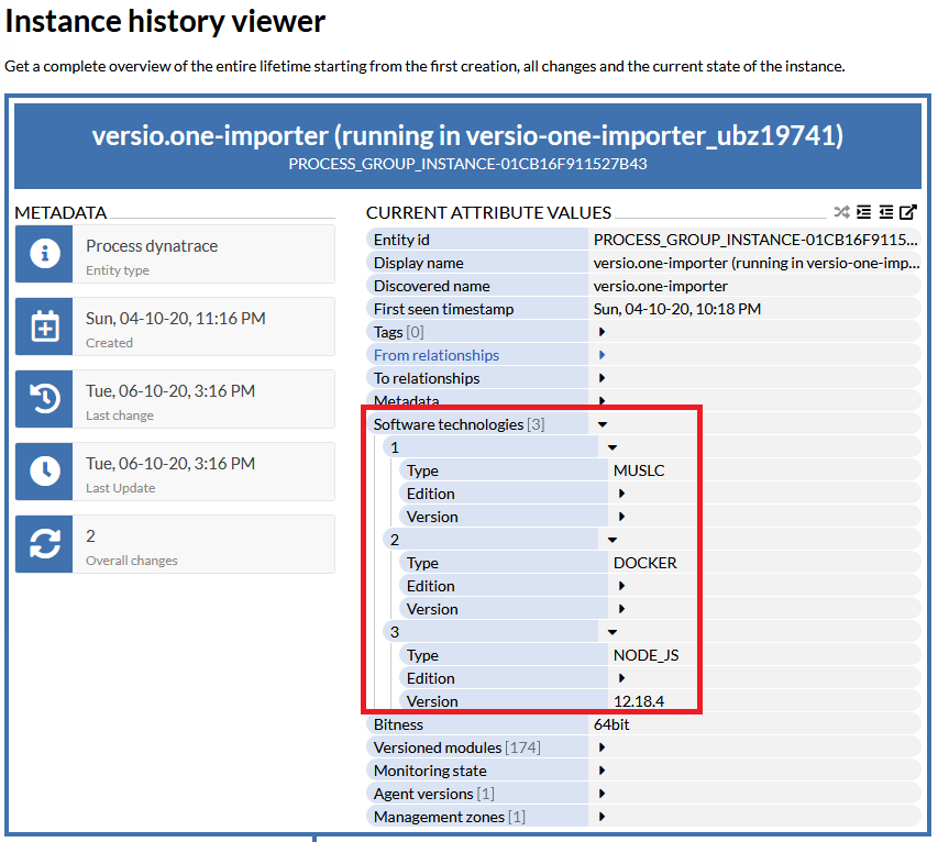 Solved: Software technology detection - Dynatrace Community