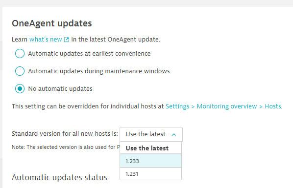 Solved: Re: Choose of OneAgent Version on a Maintenance Windows ...
