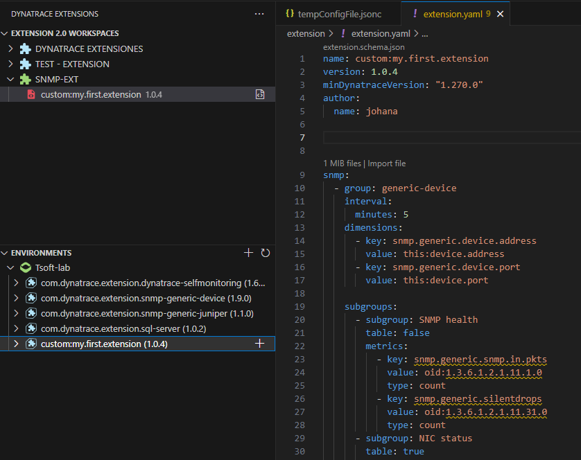 Solved: Re: how to create a SNMP extension - Dynatrace Community