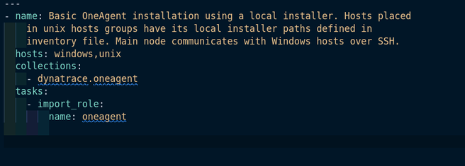 Problem Doing Playbook Using Ansible Galaxy Oneagent Automation Dynatrace Community